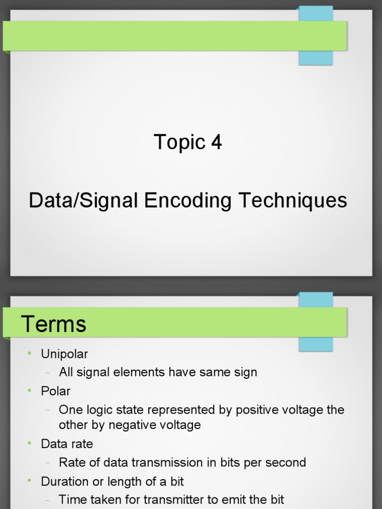 Data Encoding Techniques Explained | PDF | Science & Mathematics ...