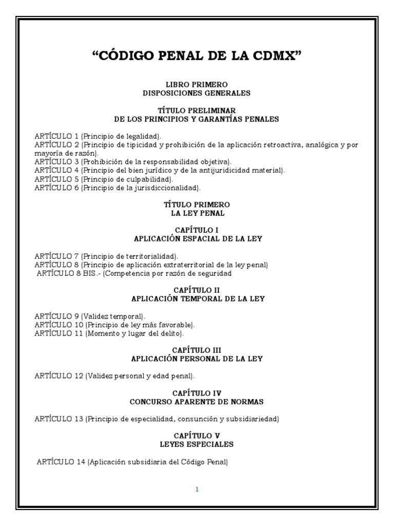 Código Penal para La CDMX 2020 | PDF | Estatuto de limitaciones ...