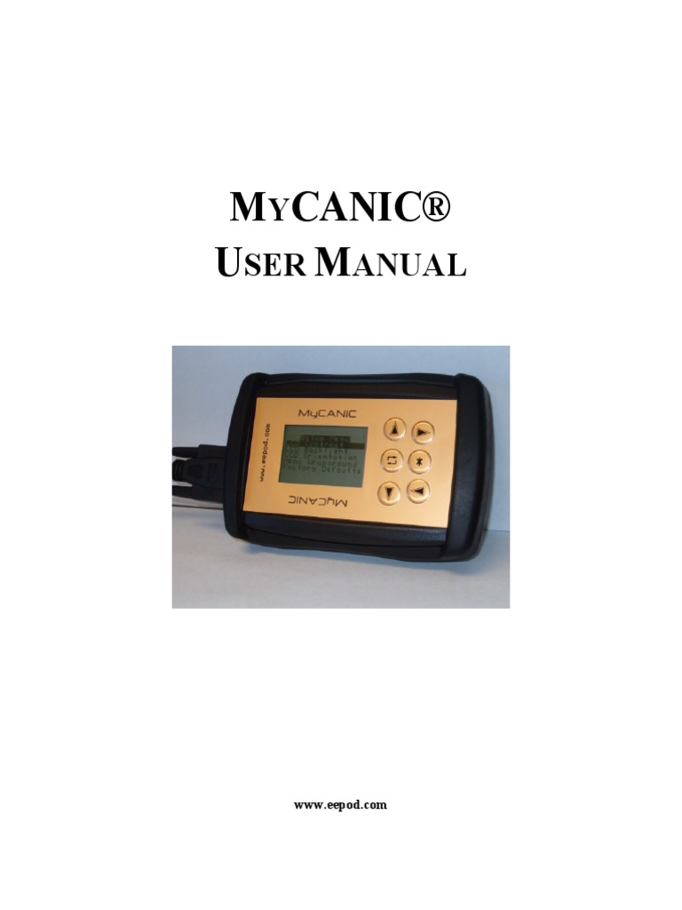MyCANIC User Manual | PDF | Usb | Personal Computers