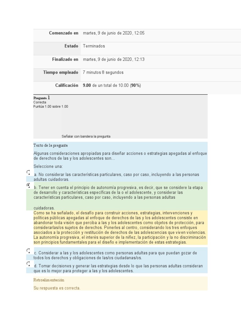 Evaluacion Modulo 2 Prevencion Violencia Adolescencias Pdf