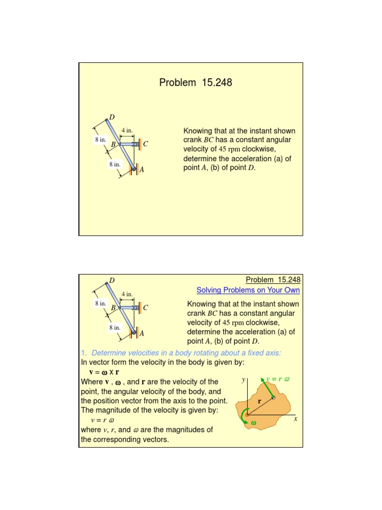 1 4 1 Exercise 1 | PDF | Rotation Around A Fixed Axis | Velocity