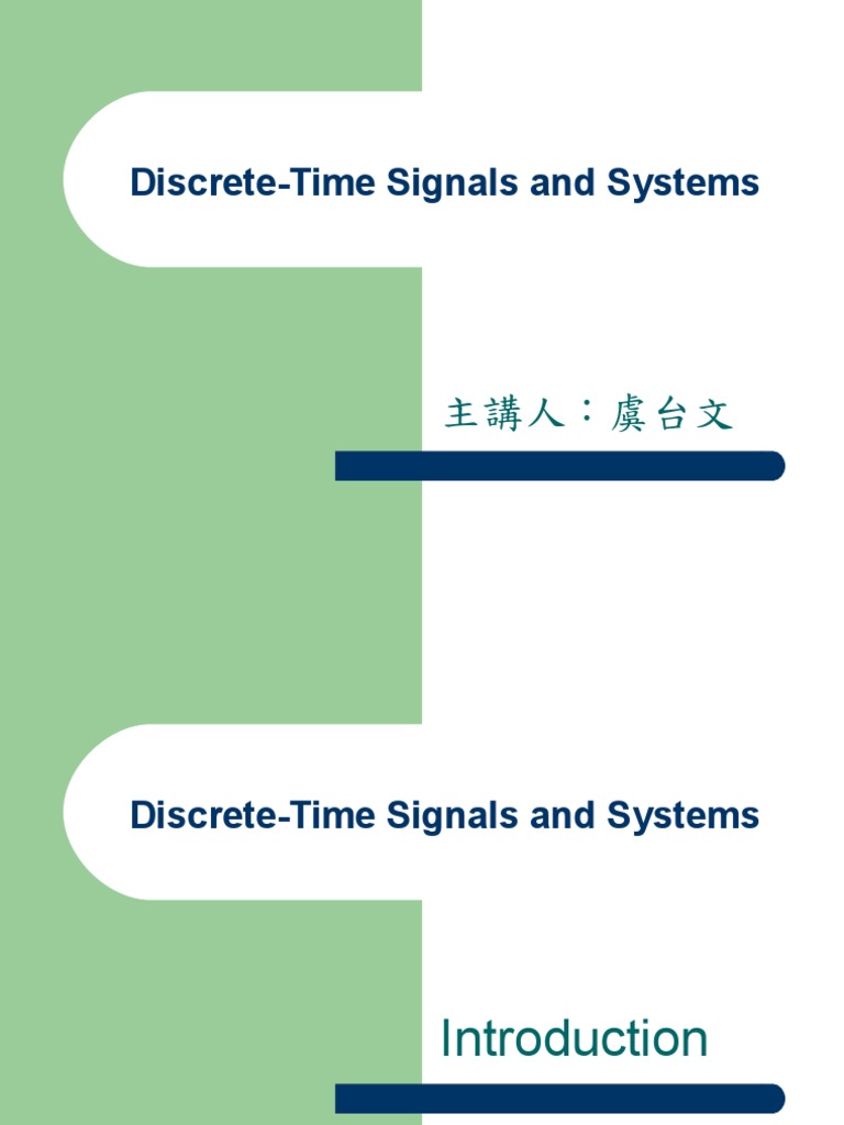 Discrete-Time Signals and Systems - GDLC | PDF | Discrete Time And ...