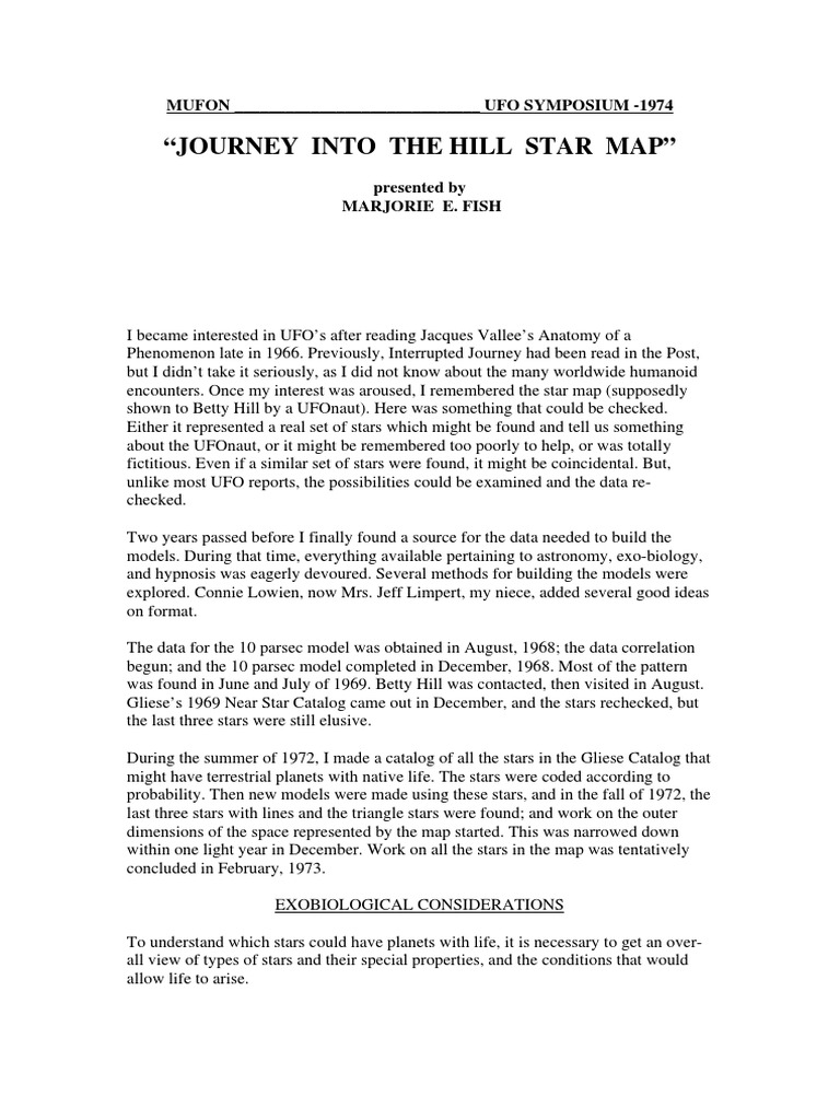 Ufo - Mufon - Betty Hill - Zeta Reticuli Star Map - Paranet | PDF ...
