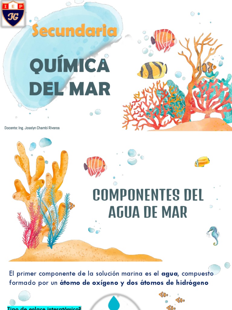 Componentes Químicos Del Mar | PDF | Agua de mar | Calcio