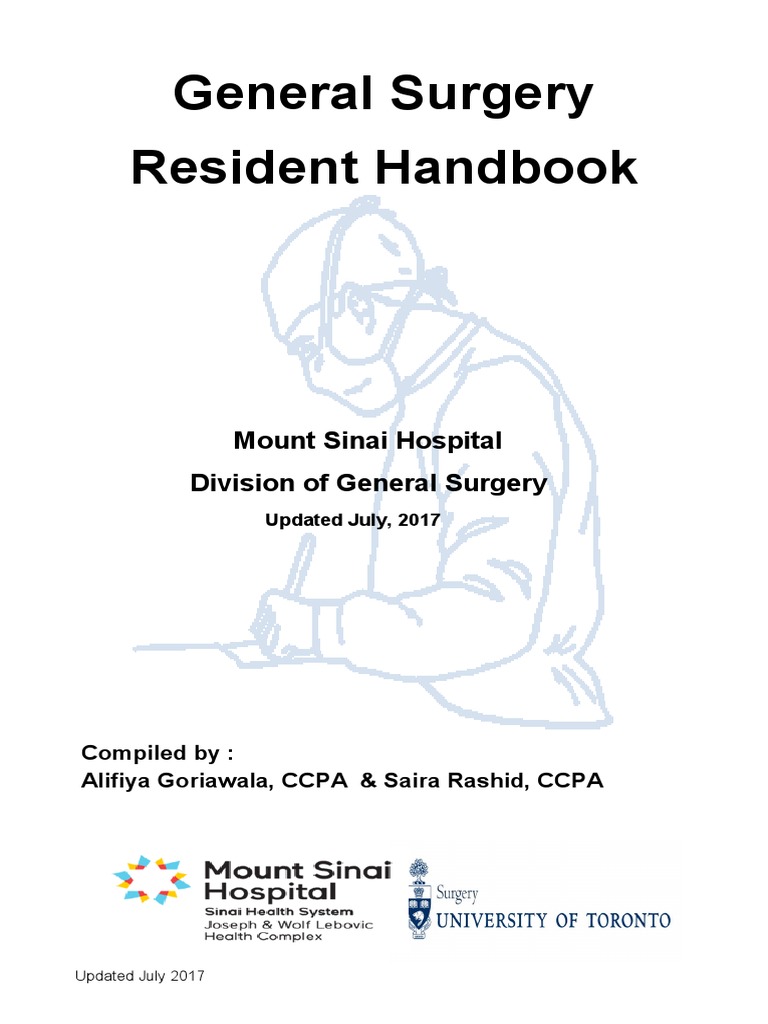 General Surgery Resident Handbook | PDF | Surgery | Clinical Medicine