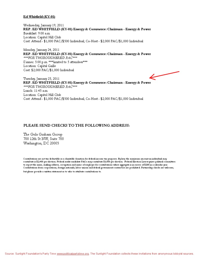 Lunch | PDF | Political Action Committee | Payments