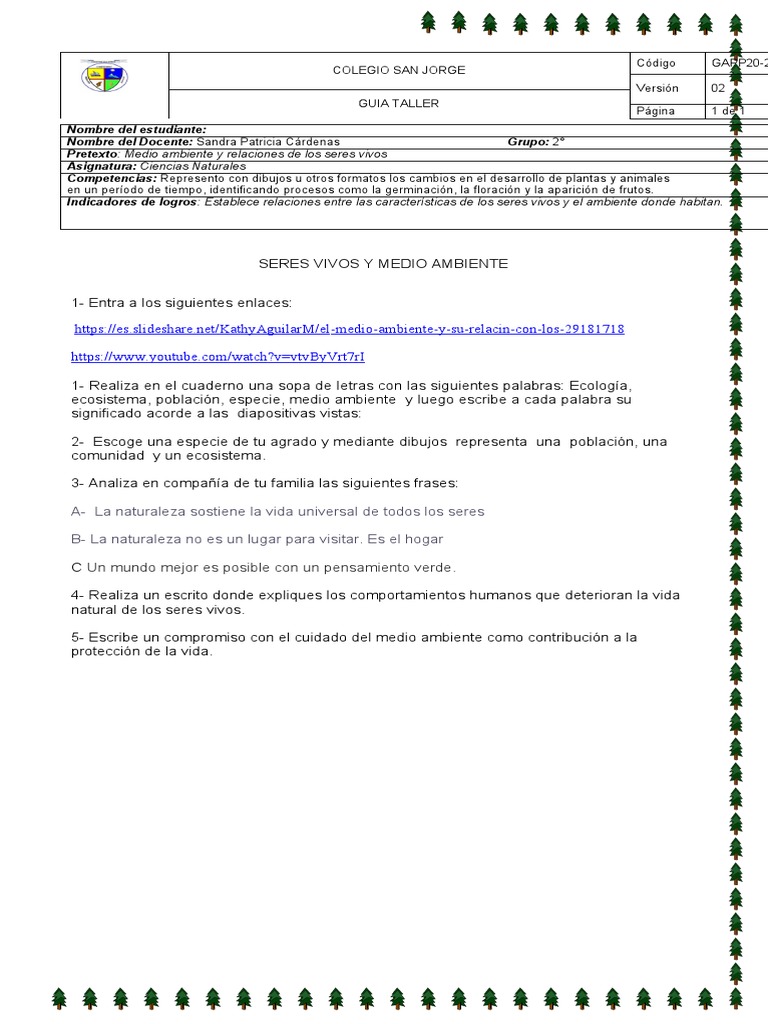 7°ciencias Naturales Seres Vivos y Medio Ambiente | PDF