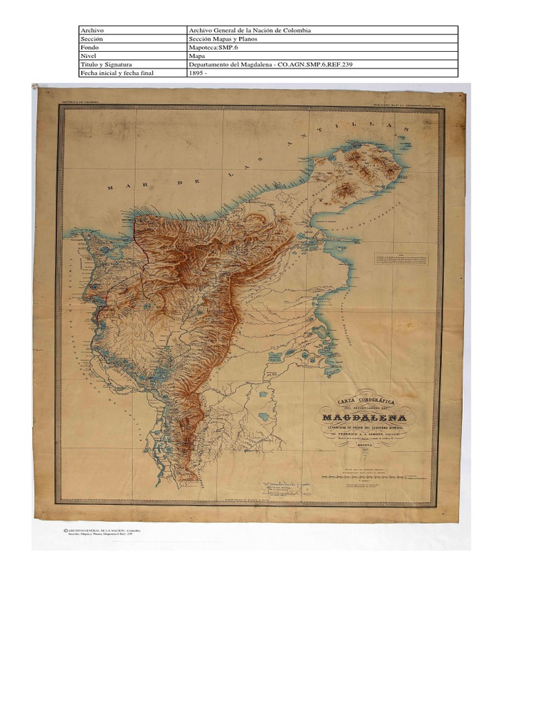 Mapa Provincia de Padilla, Colombia, Siglo XIX | PDF
