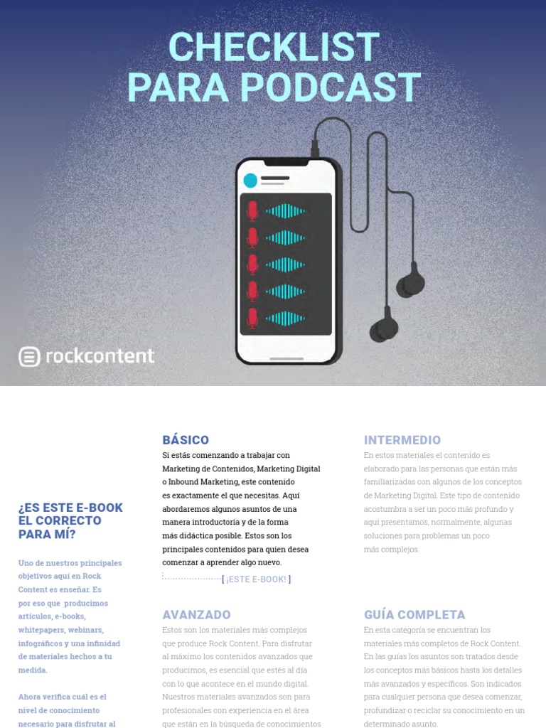 Checklist para Podcast PDF | PDF | Podcast | Micrófono