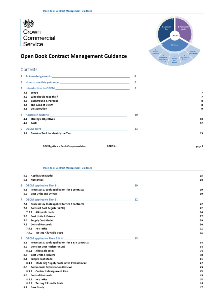 Open Book Contract Management Guidance | PDF | Procurement | Outsourcing