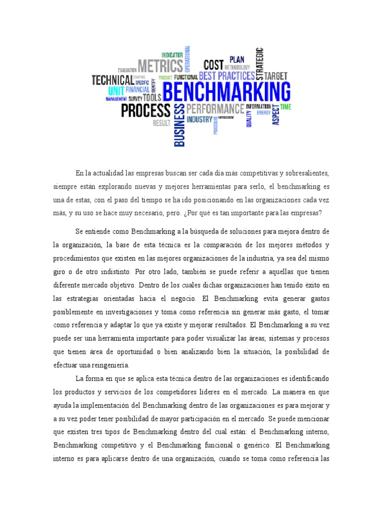 Ensayo Sobre Benchmarking | PDF | Benchmarking | Business