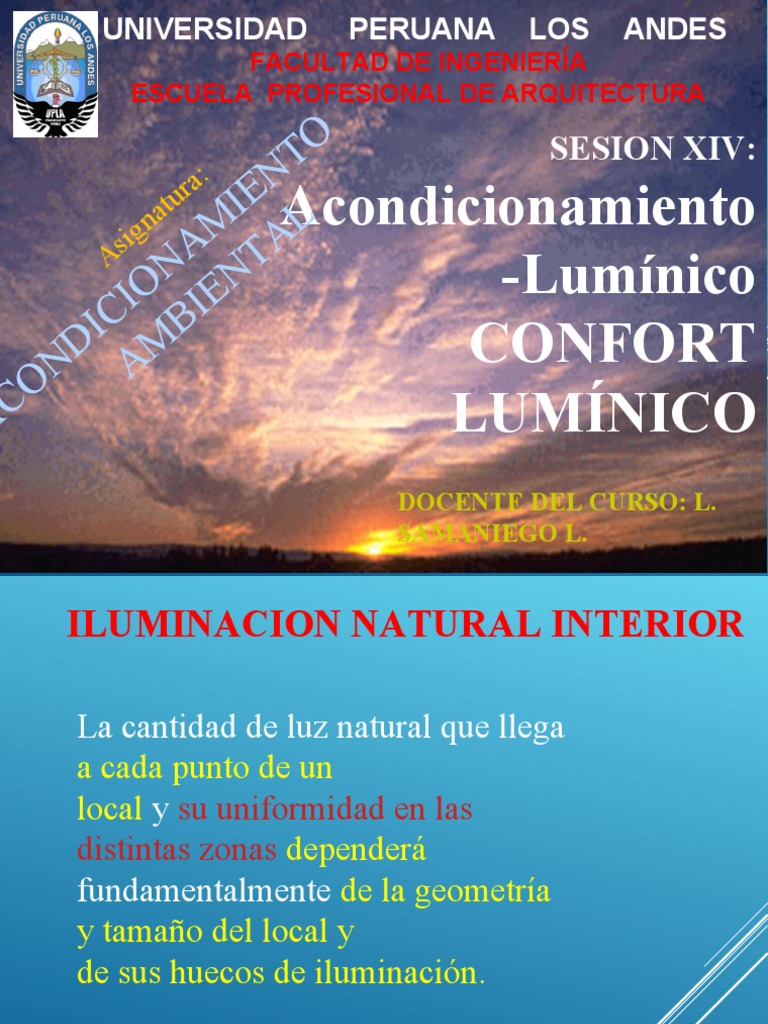 Sesion Xii Confort. Luminico | PDF | Encendiendo | Ojo humano