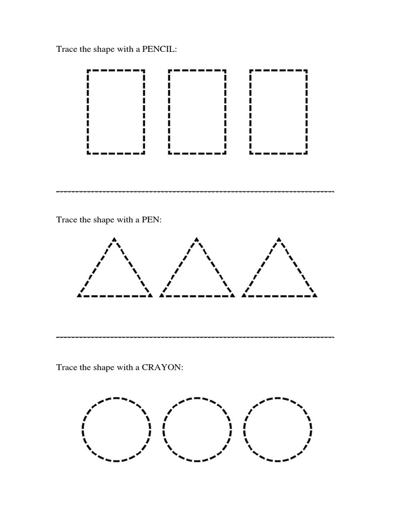 Trace The Shape With A PENCIL | PDF | Career & Growth | Home & Garden