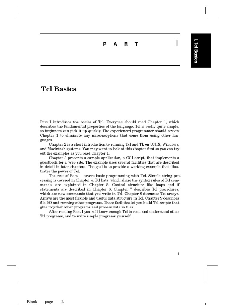 TCL Basics | PDF | Parameter (Computer Programming) | Bracket TCL Basics | PDF | Parameter (Computer Programming) | Bracket