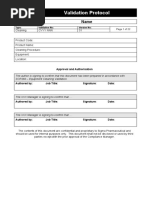 Process Validation Protocol | PDF | Verification And Validation | Quality Assurance