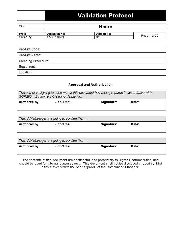Cleaning Validation Protocol | PDF | Total Organic Carbon | High ...