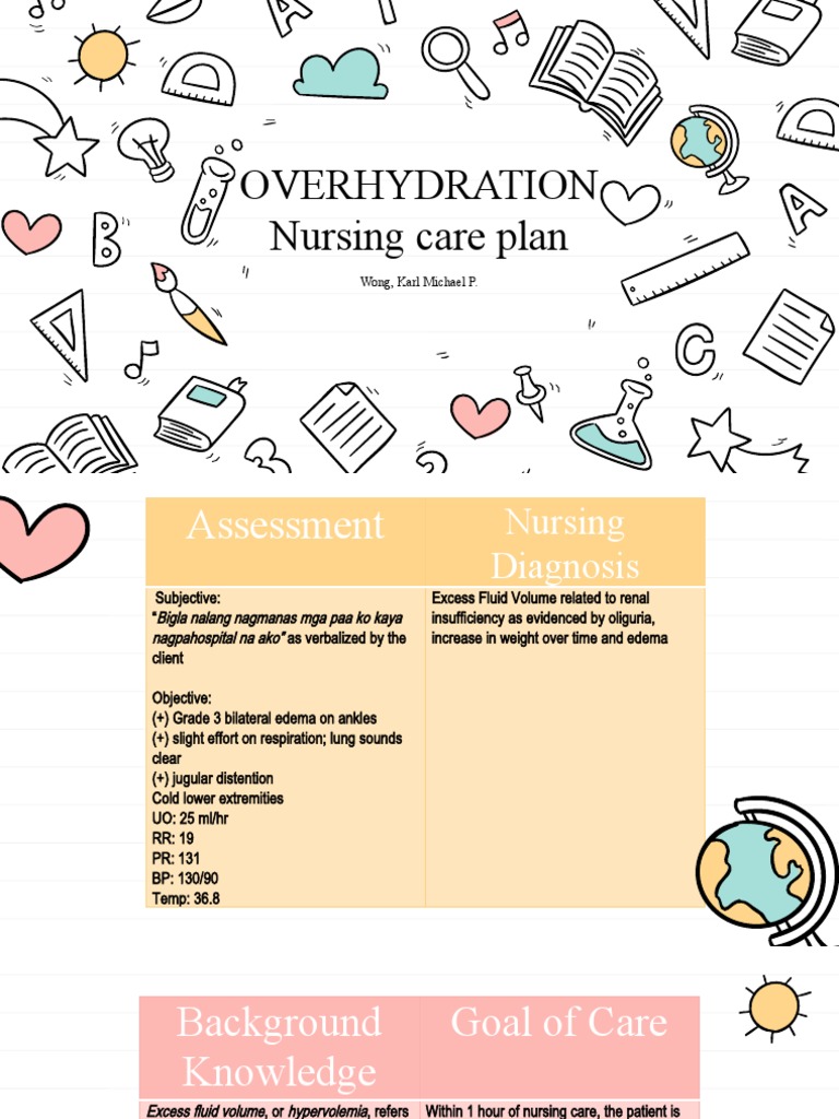 NCP Overhydration | PDF | Edema | Medical Specialties
