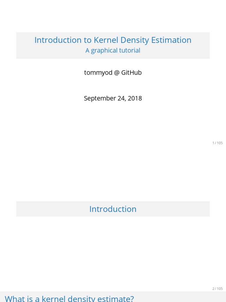 Kde Presentation PDF | PDF | Linear Map | Normal Distribution