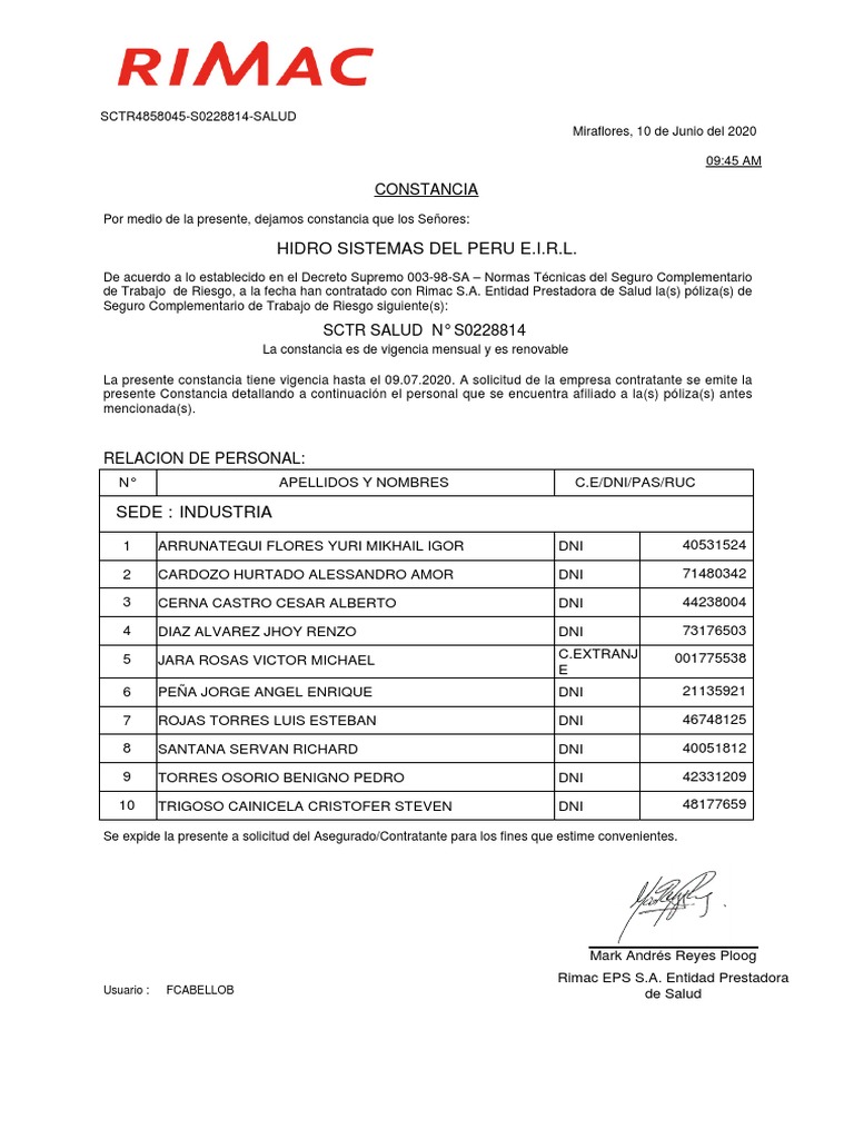 SCTR Salud | PDF | Gobierno