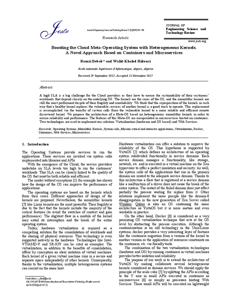 Boosting The Cloud Meta-Operating System With Heterogeneous Kernels. A ...