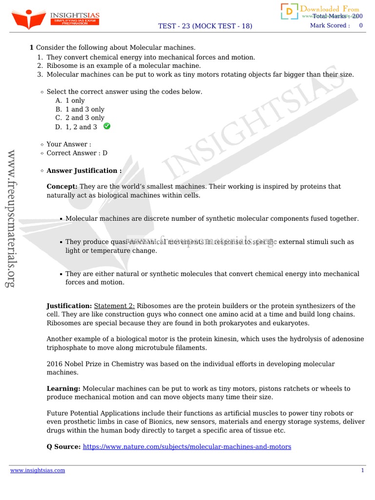 Insight Test 23 | PDF | Reserve Bank Of India | Machines