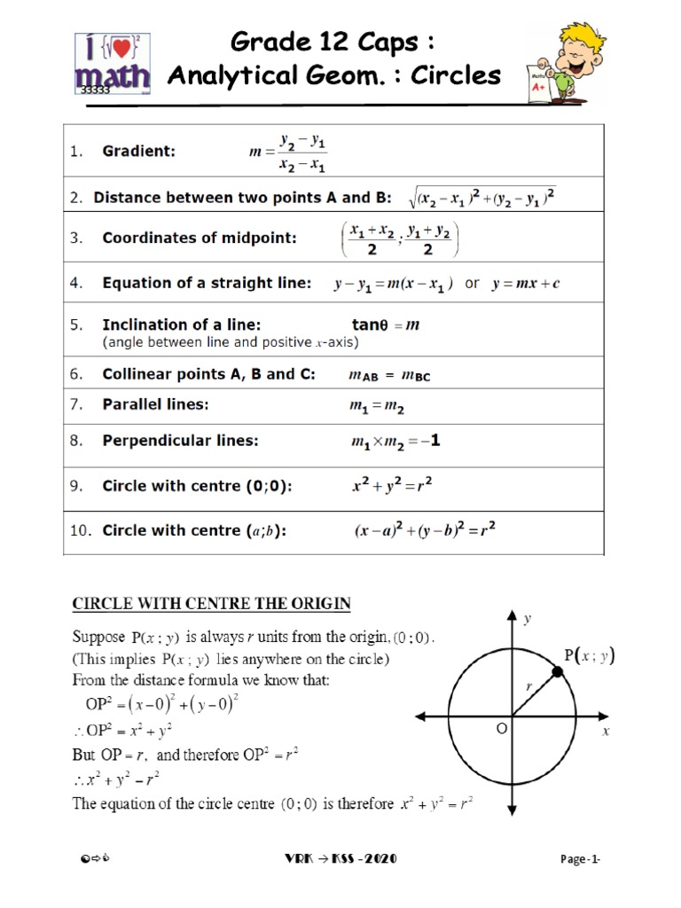 Grade 12 Caps Analytic Geom Circles 2020 | PDF | Technology & Engineering