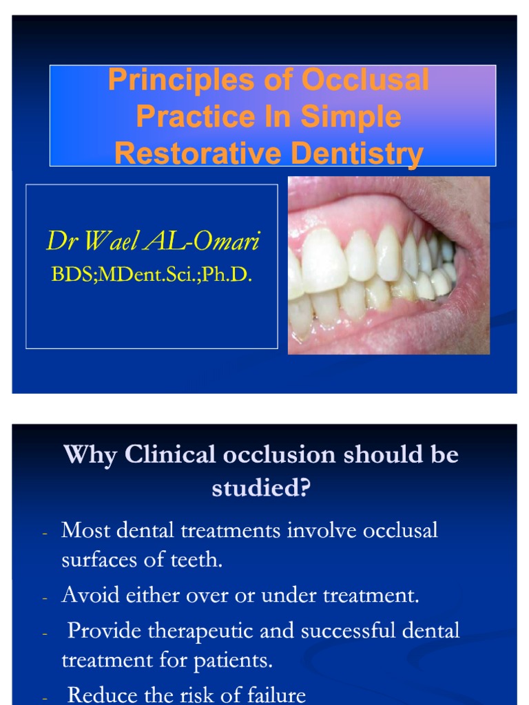 Principles of Dental Occlusion | PDF | Mouth | Human Anatomy