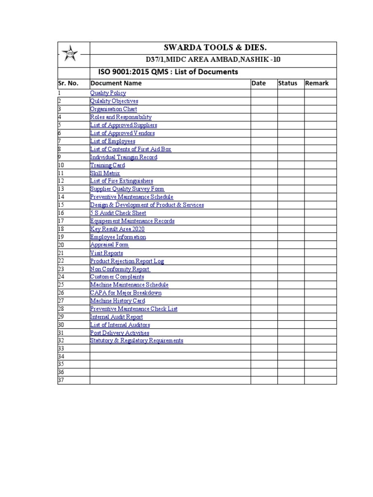 Iso Master File | PDF | Business Process Management | Audit