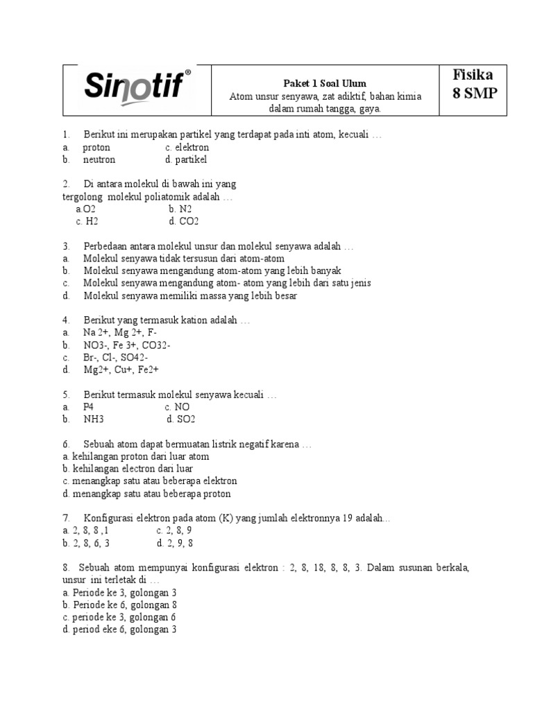 Paket 1 Soal Ulum Andri | PDF