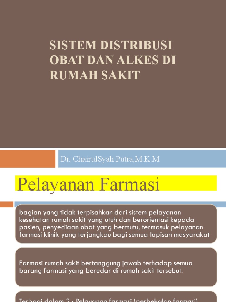 Sistem Distribusi Obat Dan Alkes Di RS | PDF