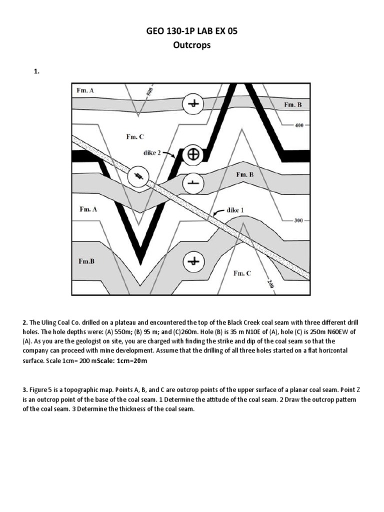 GEO 130-1P LAB EX 05 Outcrops | PDF