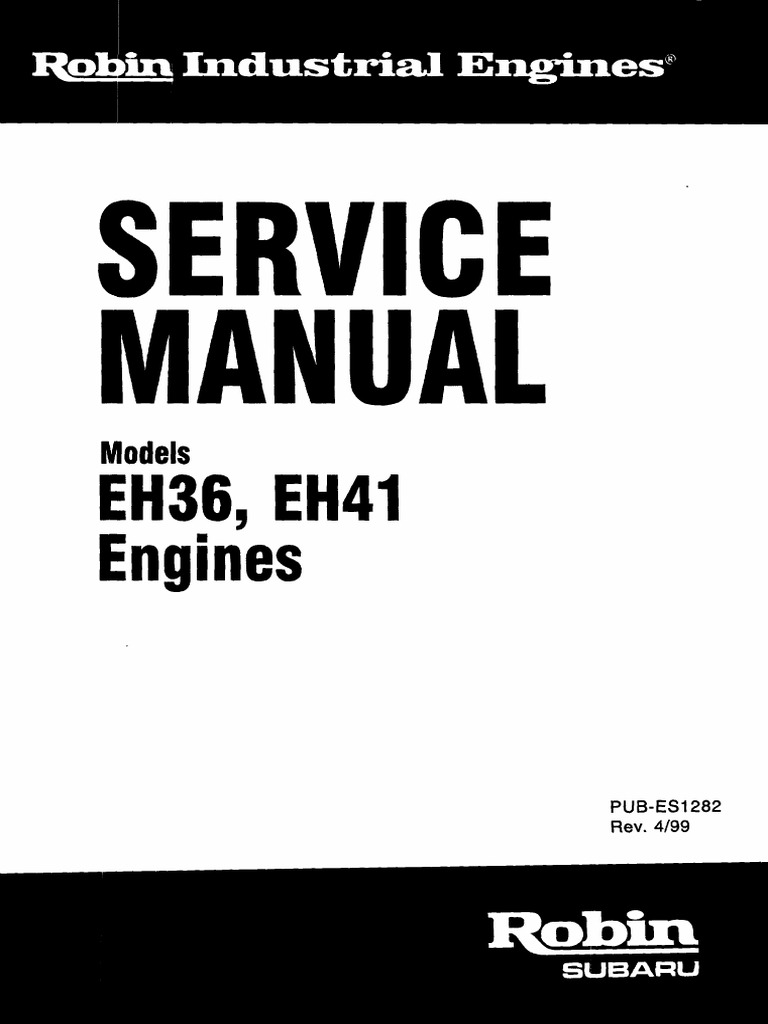 Subaru Eh Engines Eh36 Eh41 Service | PDF | Internal Combustion Engine ...