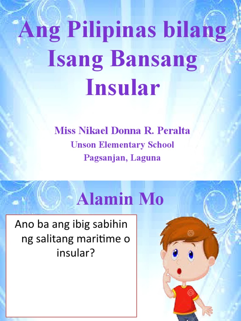 AP Aralin 7 Ang Pilipinas Bilang Isang Bansang Insular | PDF
