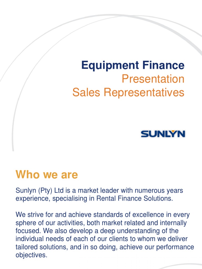Sunlyn Equipment Finance Solutions | PDF | Partnership | Value Added Tax