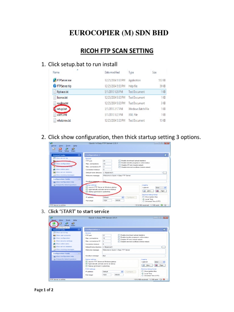 Ricoh FTP Scan Setting | PDF