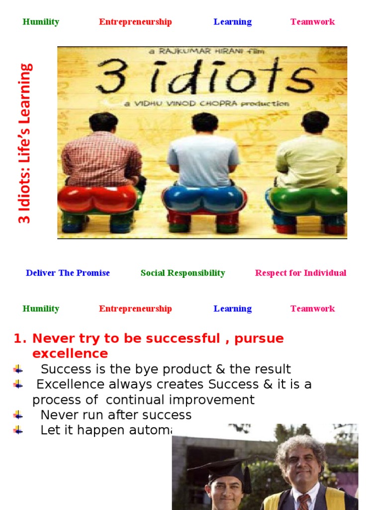 3 Idiots | PDF | Humility | Entrepreneurship
