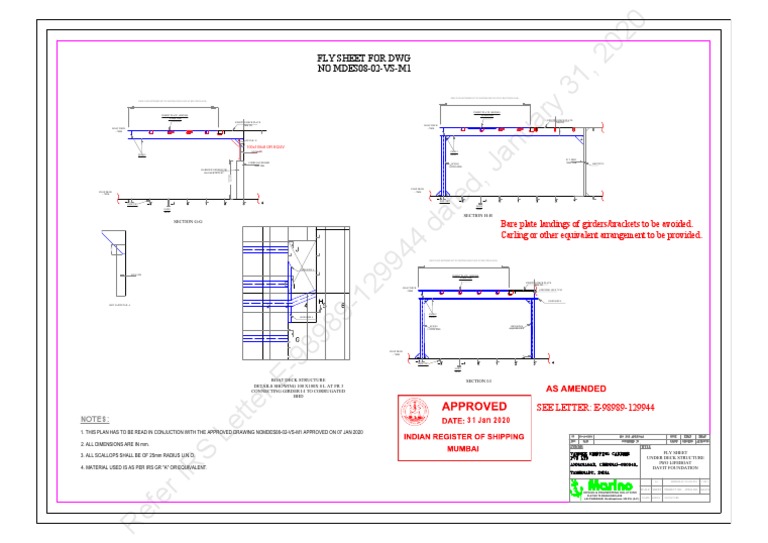 M T Vamsee Davit Drawing FLYSHEET 1 | PDF | Watercraft | Ships