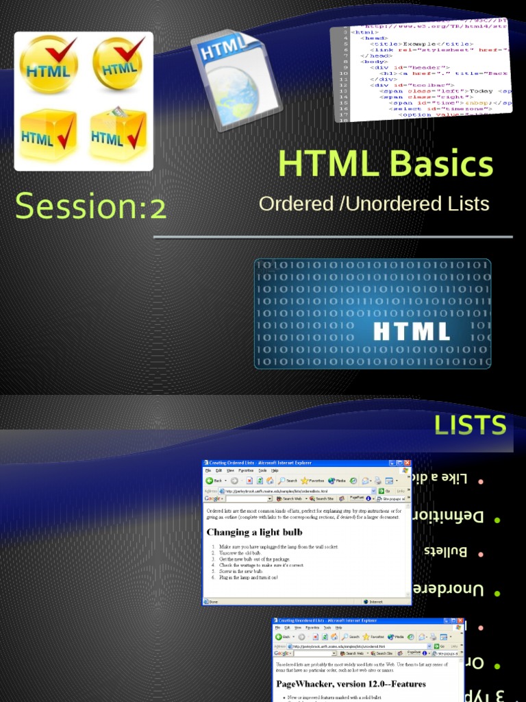 Session 2 | PDF | Html Element | Html