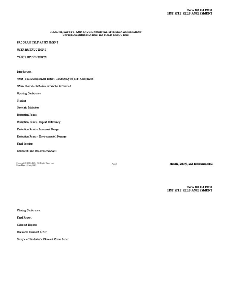 Field Implementation Details F0951 | Download Free PDF | Safety | Audit