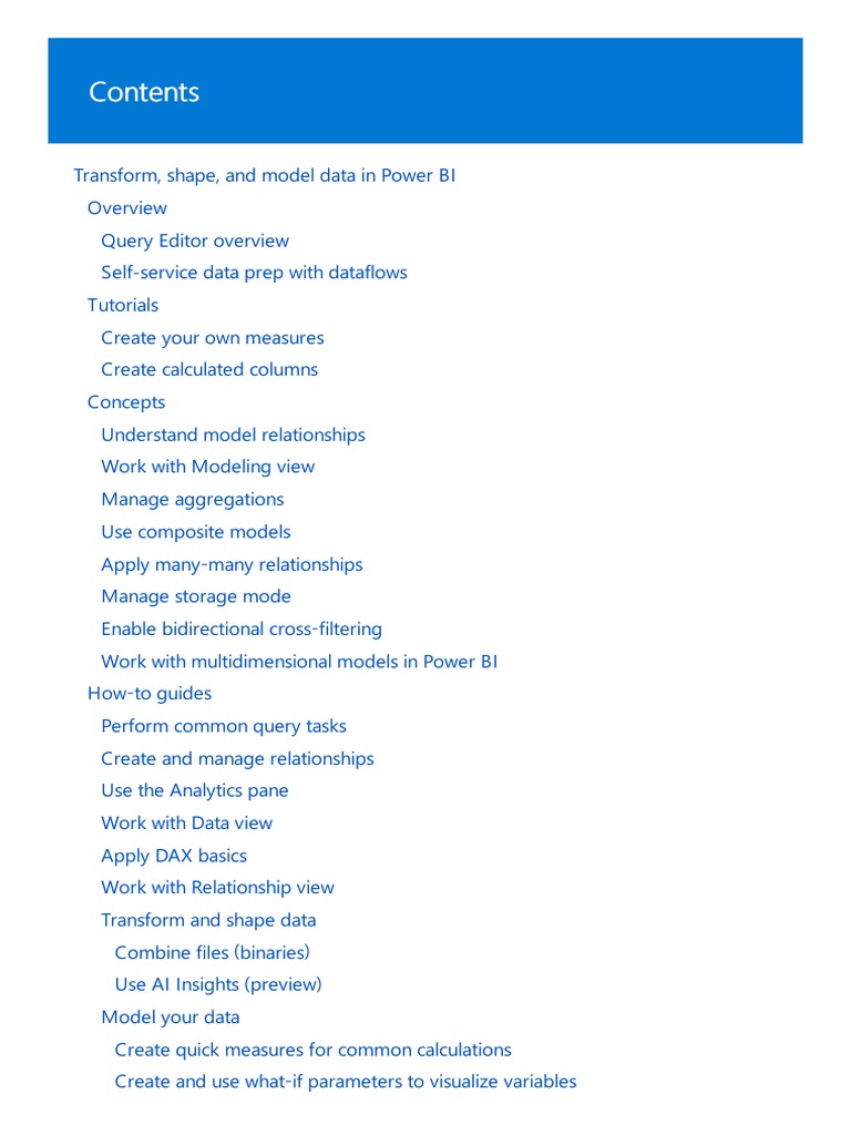 Power BI | PDF | Relational Database | Relational Model