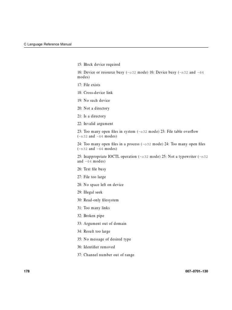 C Language Reference Manual | PDF