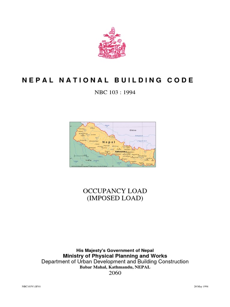 Nepal National Building Code: Occupancy Load (Imposed Load) | PDF ...