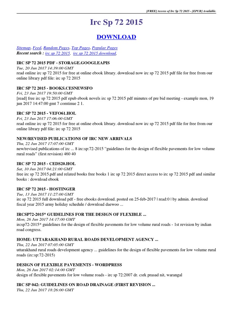 Irc SP 72 2015: Download | PDF | E Books | Transport