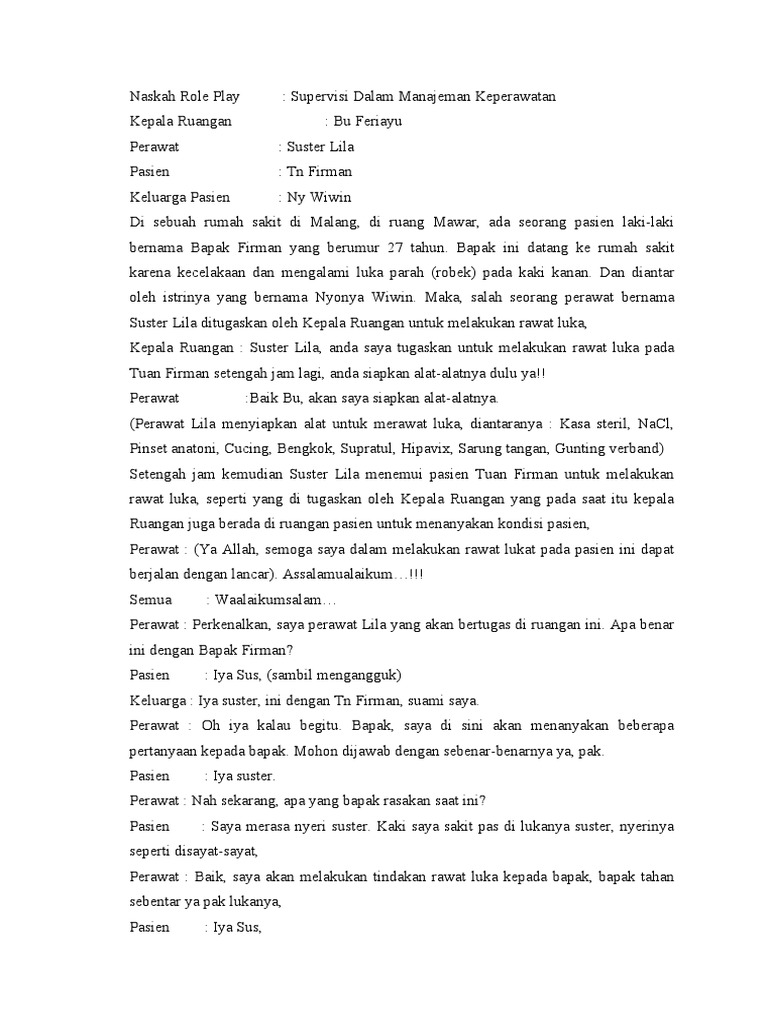 Contoh Naskah Role Play | PDF