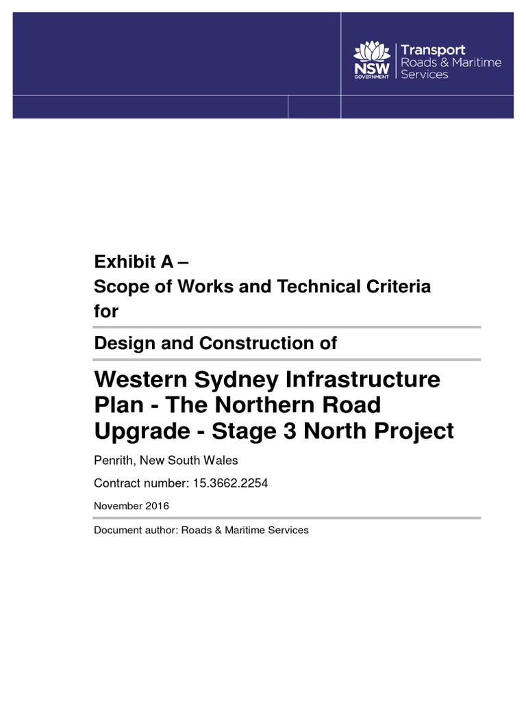The Northern Road Stage 3 Scope | PDF | Road | Controlled Access Highway