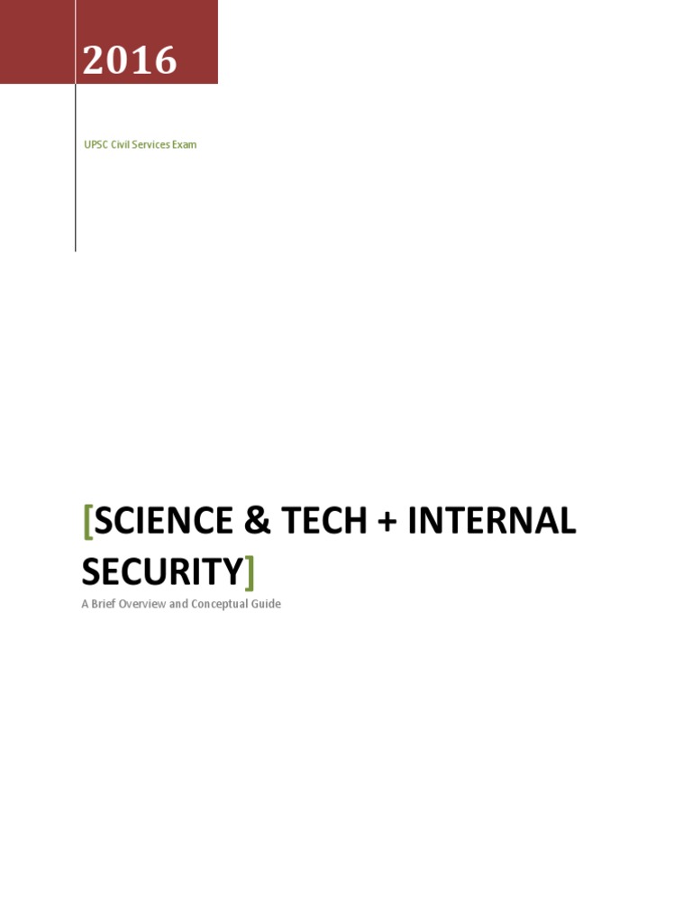 Science and Tech and Internal Security - Final PDF | PDF