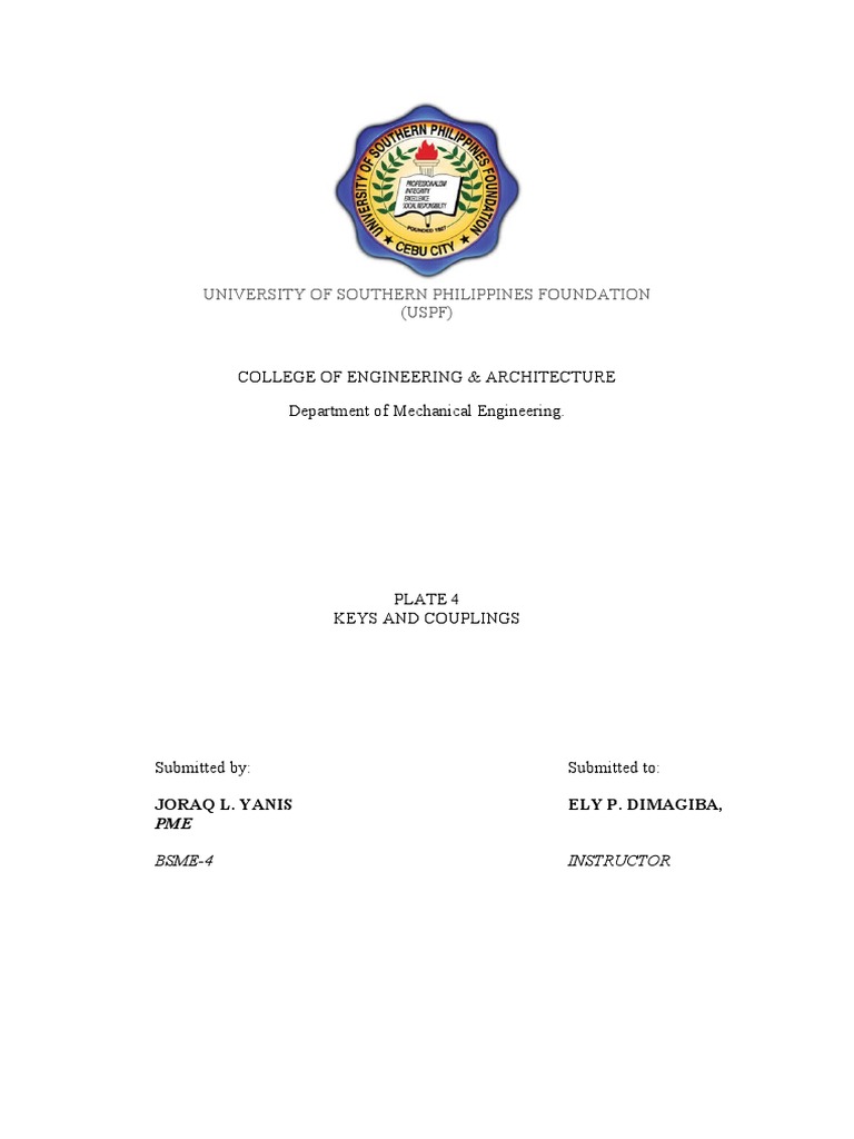 Keys and Couplings - Plate 4 | PDF | Applied And Interdisciplinary ...