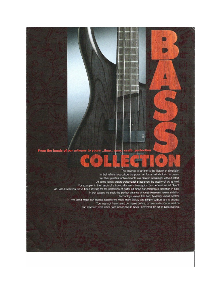 Bass Collection Bass Catalog (1995) | PDF