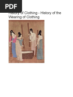 History of Clothing and Textiles | PDF | Textiles | Spinning (Textiles)