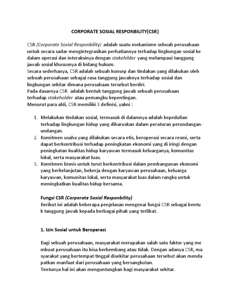 Tugas CSR | PDF